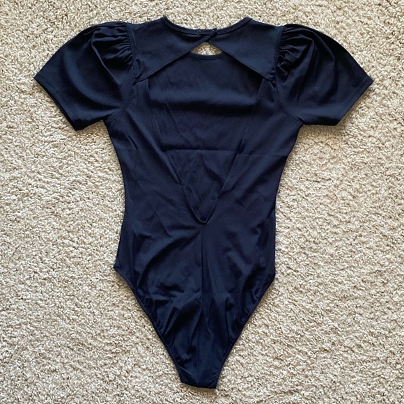 G. Label | Tops | G Label Goop Black Puff Sleeve Bodysuit Sz Small ...